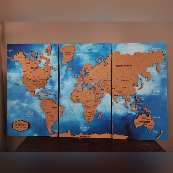 Art | Push Pin Wall Map | Poshmark